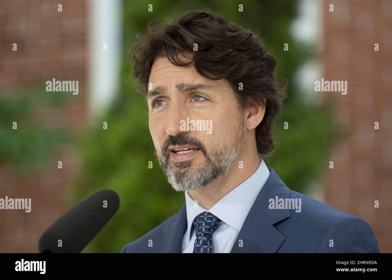 Prime Minister Justin Trudeau delivers his opening remarks during a ...