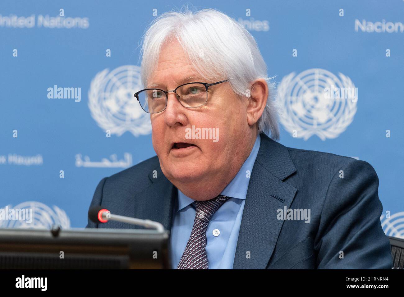 United Nations. 25th Feb, 2022. Martin Griffiths, Under-Secretary ...