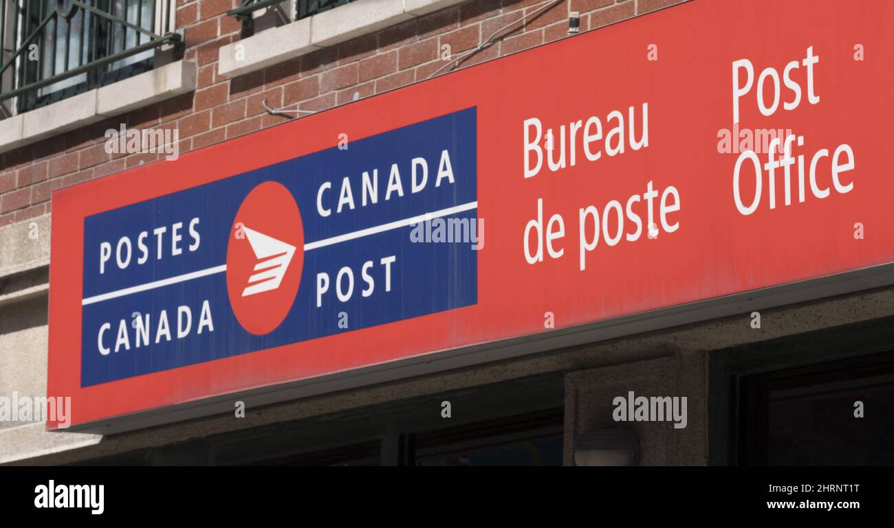 A Canada Post sign is seen in Montreal on May 31, 2016. THE CANADIAN ...