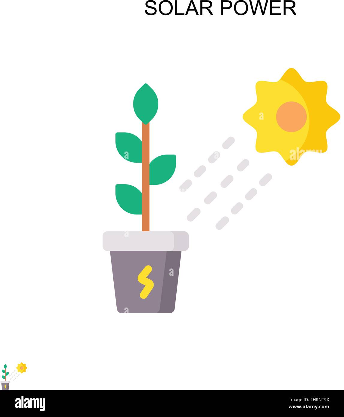 Solar power Simple vector icon. Illustration symbol design template for ...