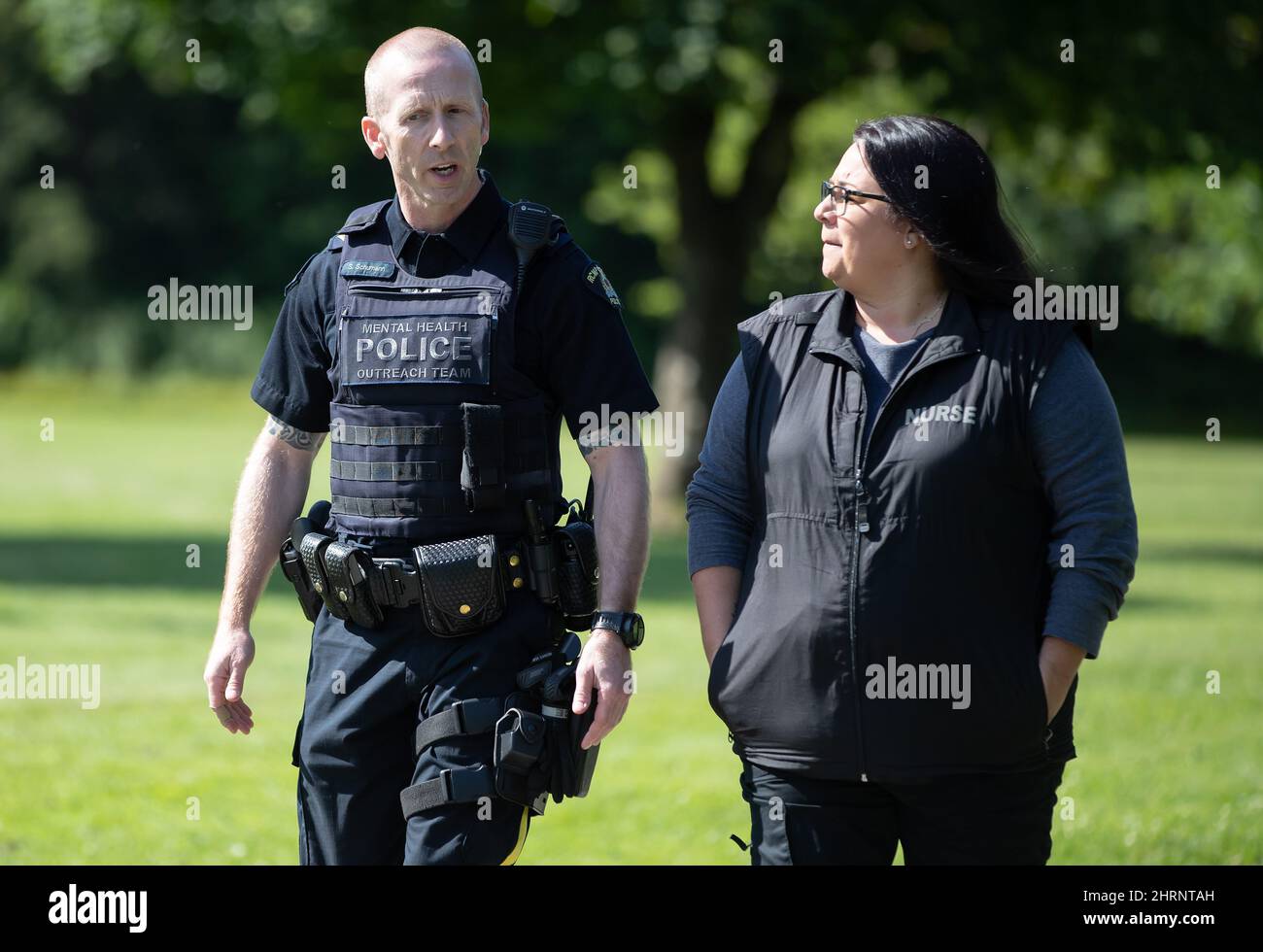 RCMP Cpl. Scotty Schumann, left, acting sergeant in charge of the ...