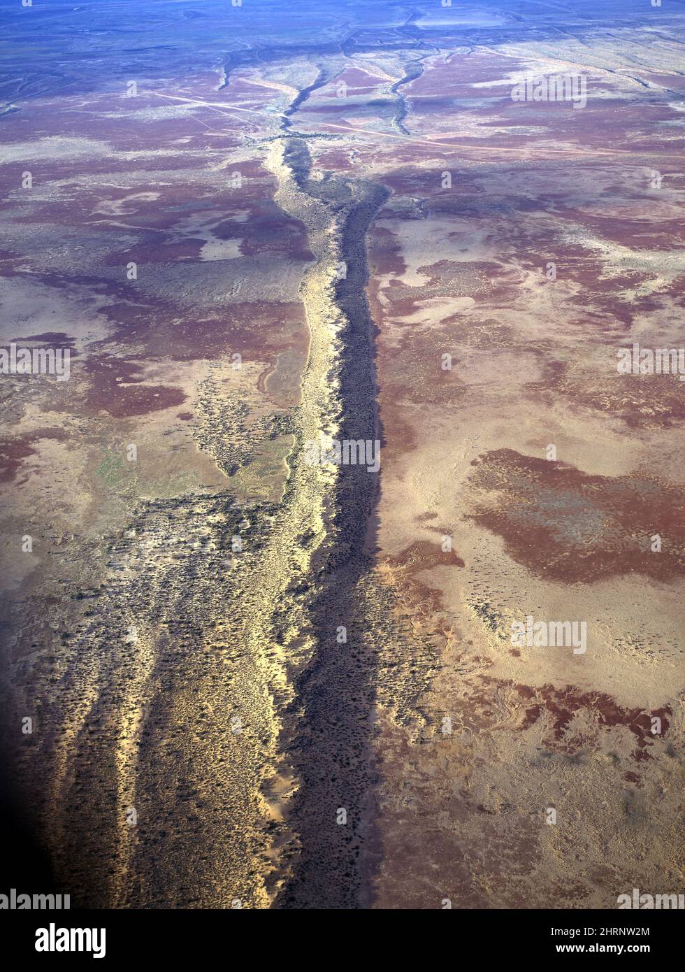 Aerial view of the Simpson desert in outback Queensland, Australia ...
