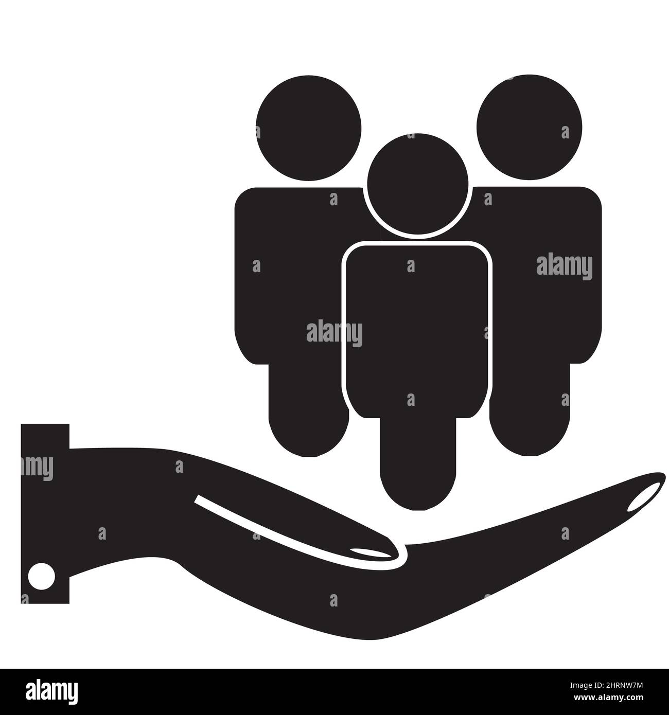 specialized team task force icon on white background. group job concept ...