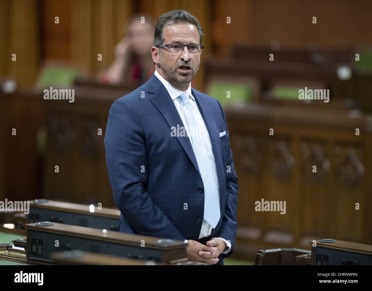 Bloc leader Yves-Francois Blanchet rises in the House of Commons ...