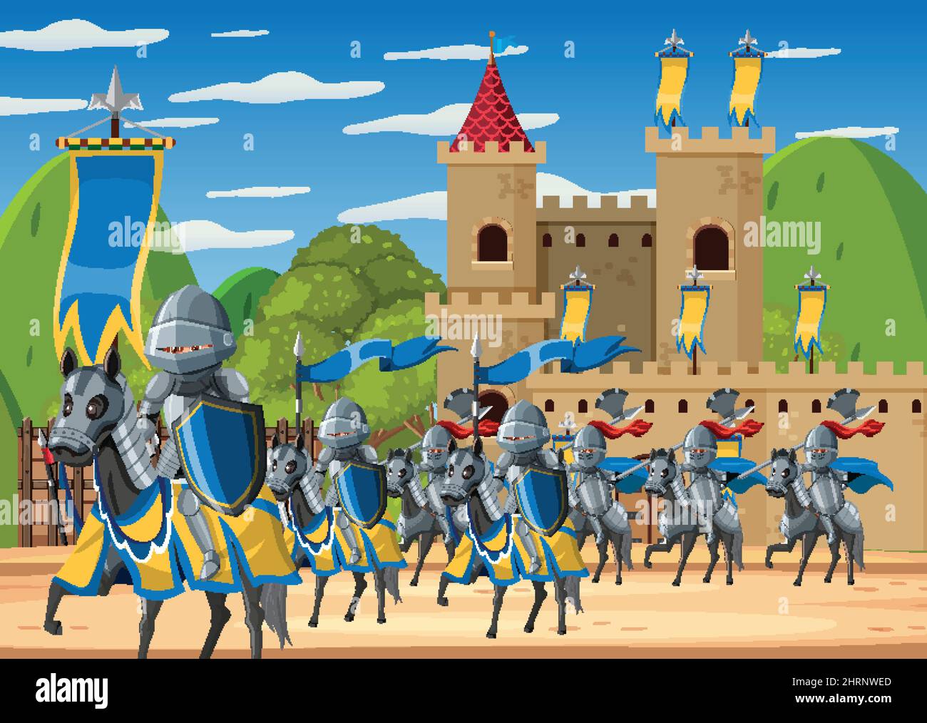 Warfare middle ages Stock Vector Images - Alamy