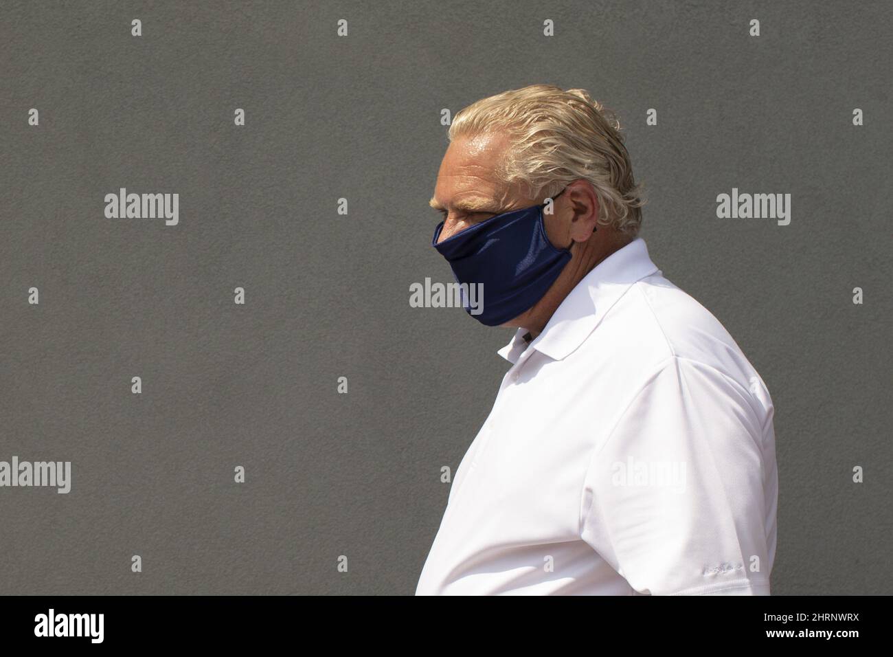 Ontario Premier Doug Ford is pictured as he visits a bakery in Toronto ...