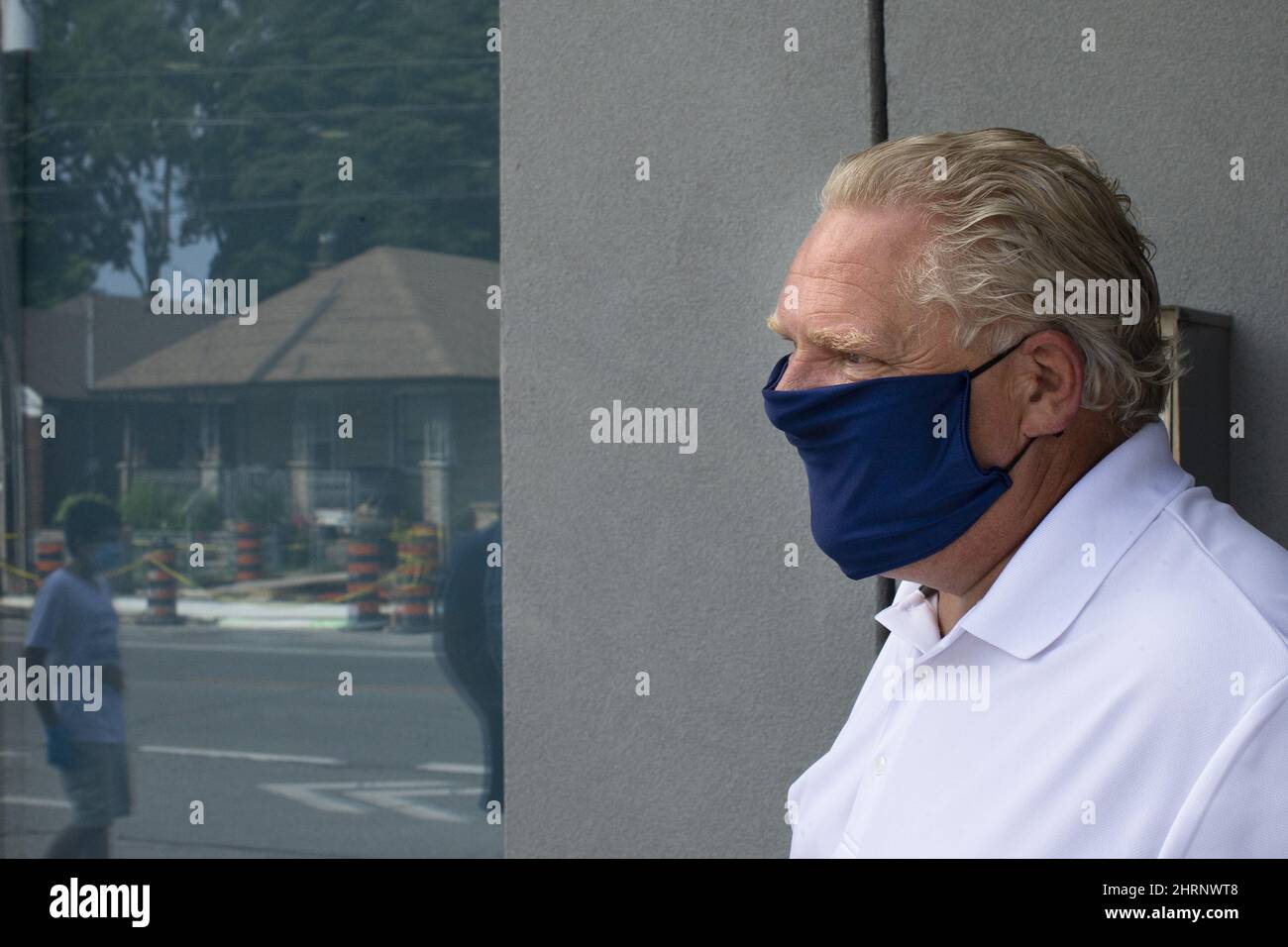 Ontario Premier Doug Ford is pictured as he visits a bakery in Toronto ...