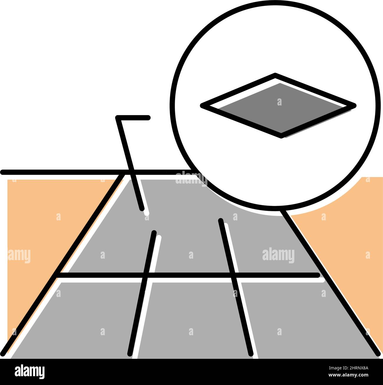 concrete slabs road color icon vector illustration Stock Vector Image ...