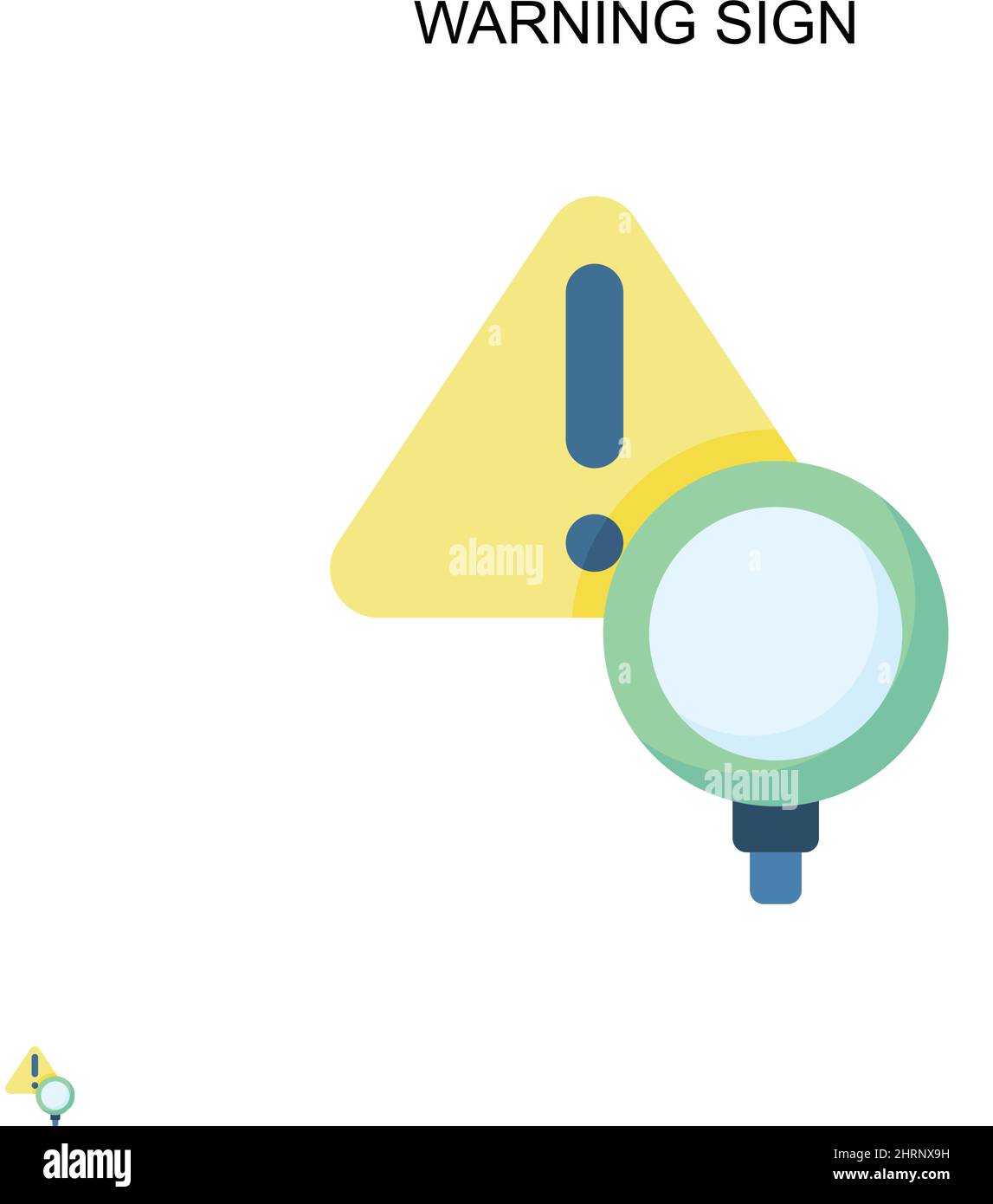 Warning sign Simple vector icon. Illustration symbol design template ...