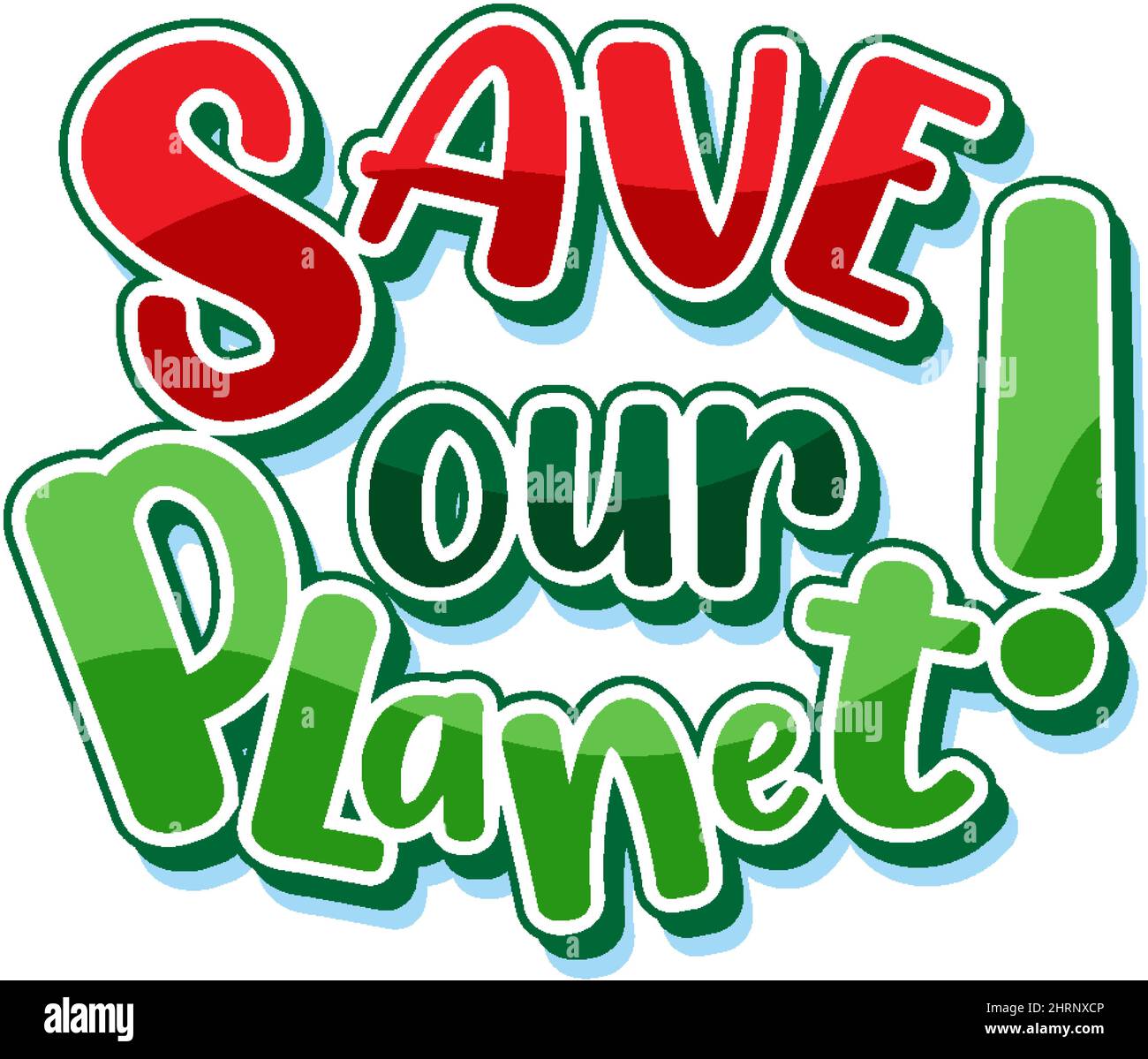 Save our planet typography logo design illustration Stock Vector Image ...