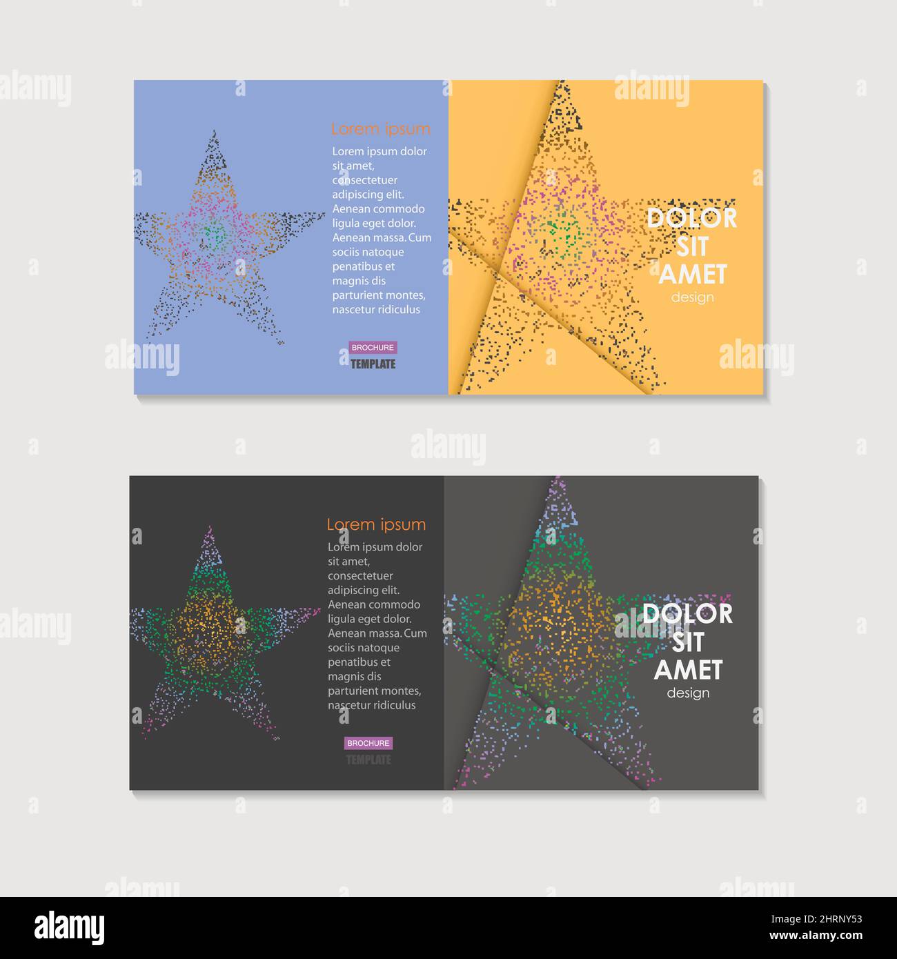 Vector business brochure design with star symbol Stock Vector Image ...