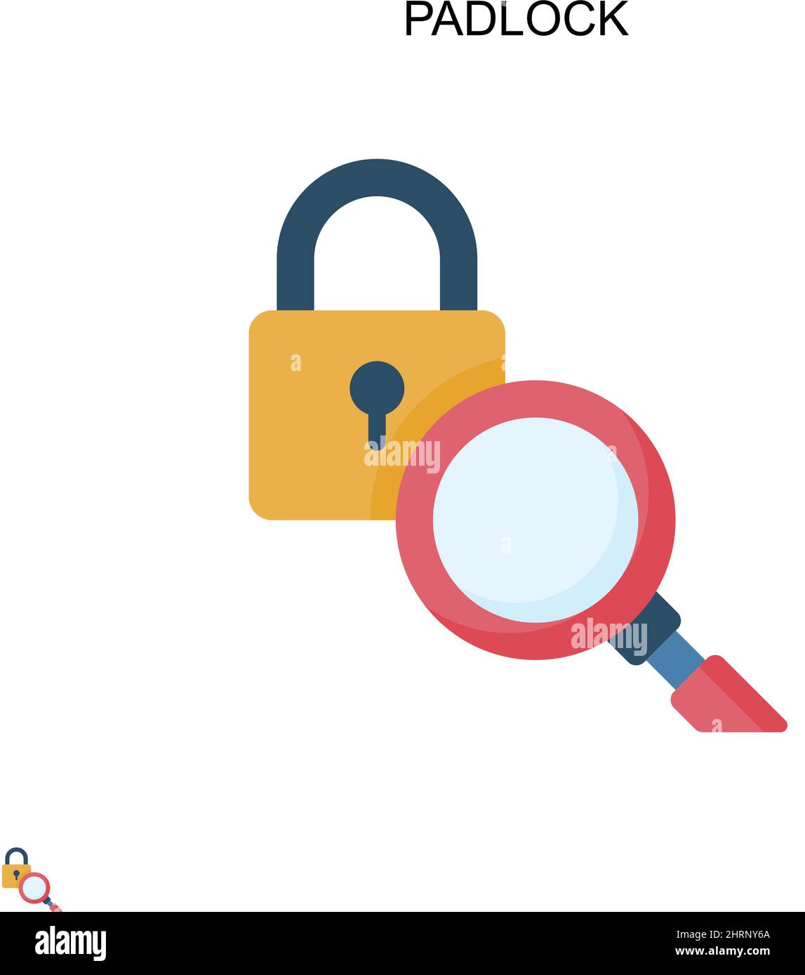 Padlock Simple vector icon. Illustration symbol design template for web ...