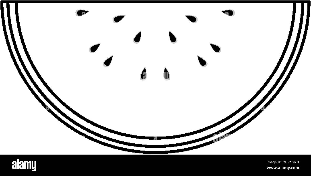 Watermelon Border Black And White