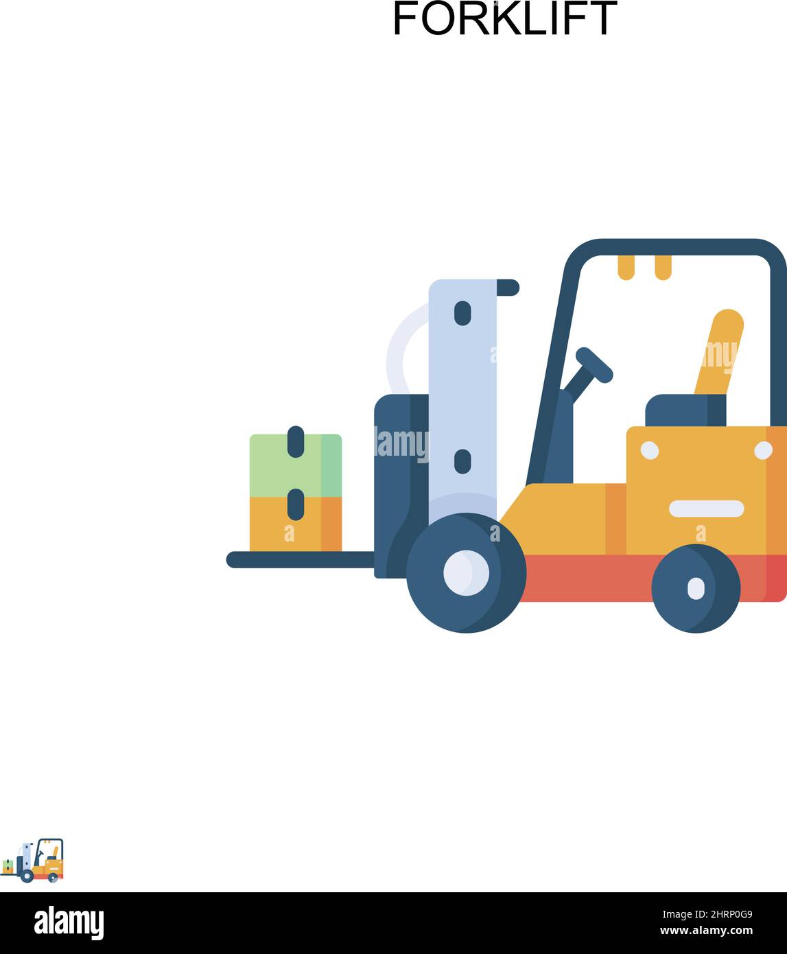 Forklift Simple vector icon. Illustration symbol design template for ...