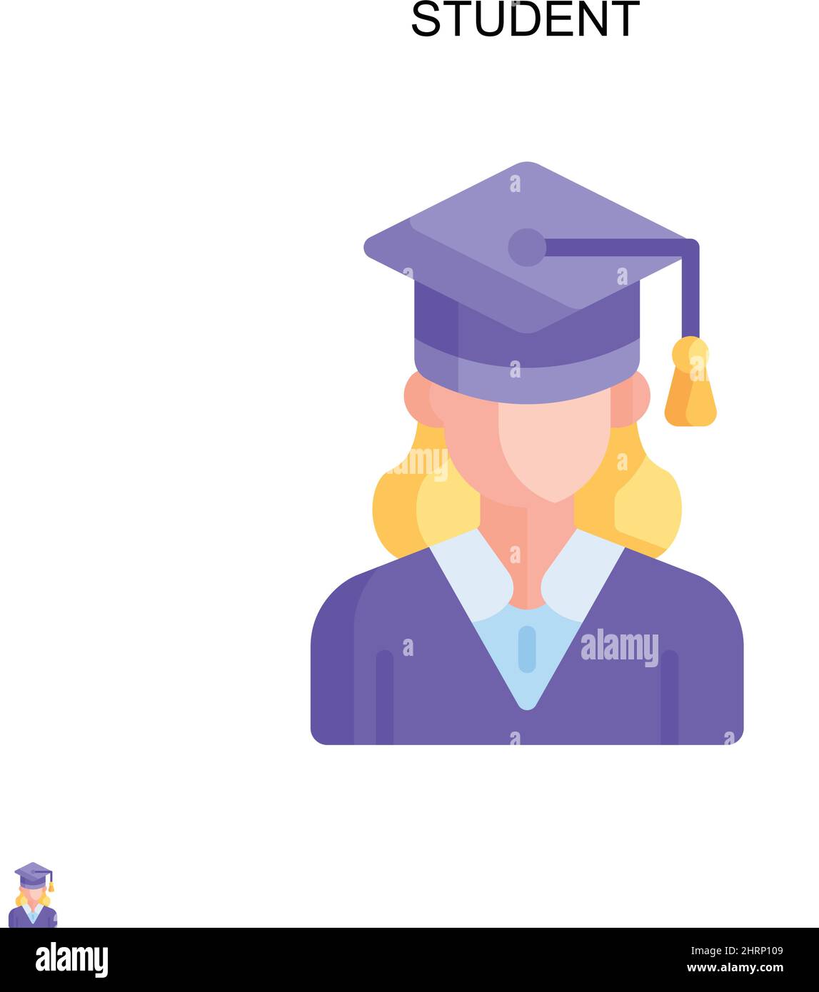 Student Simple vector icon. Illustration symbol design template for web ...