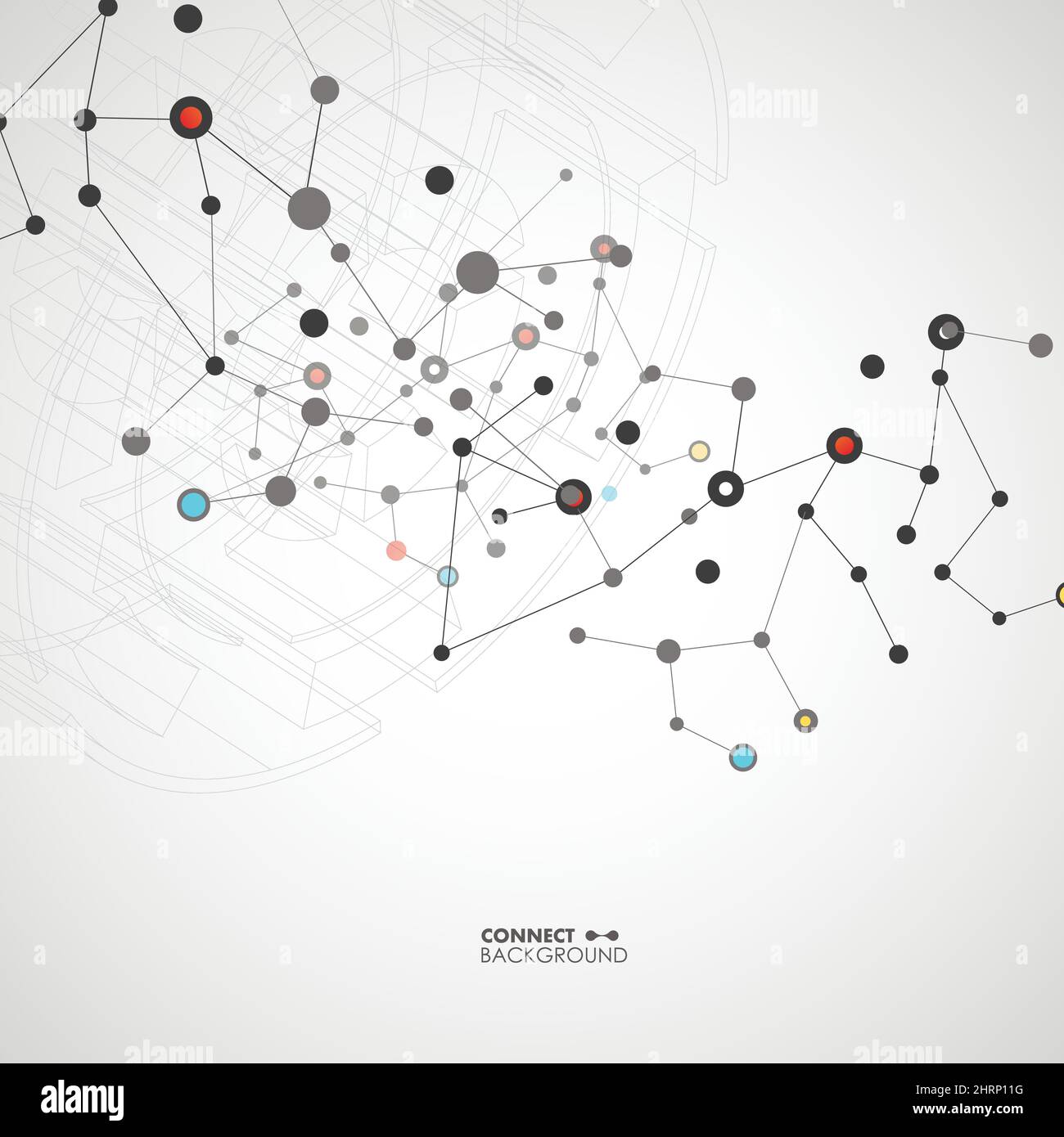 Vector illustration molecules, network and connection Stock Vector ...