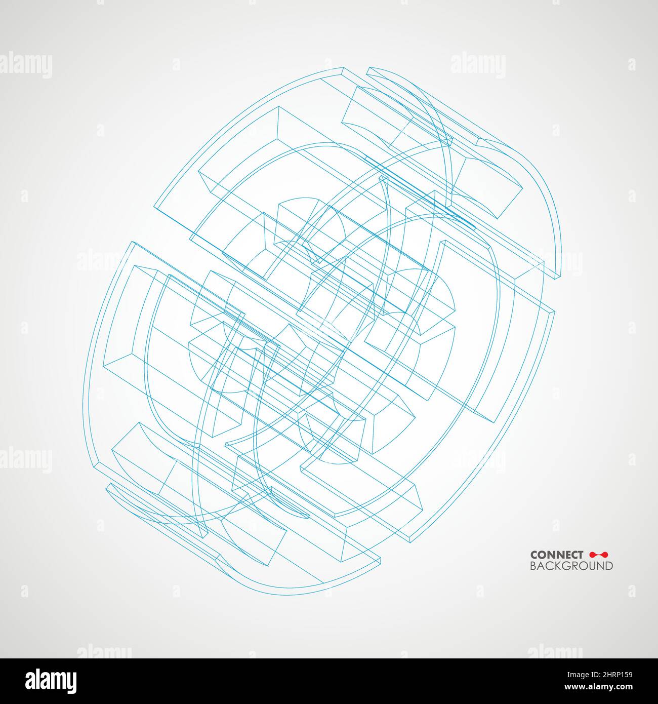 Vector illustration with technical drawing wheel Stock Vector Image ...