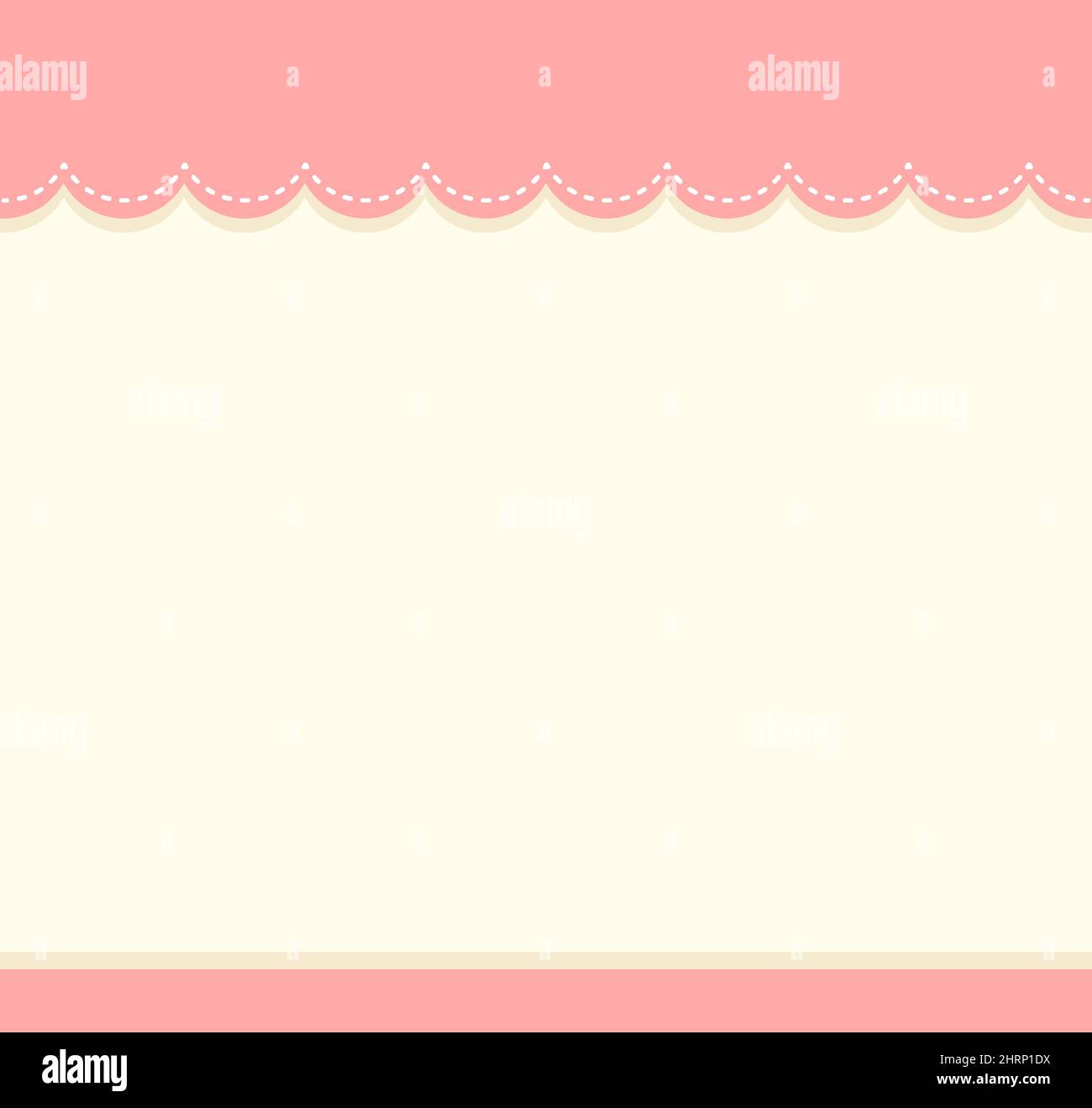 Cute blank pink color border for worksheet illustration Stock Vector ...