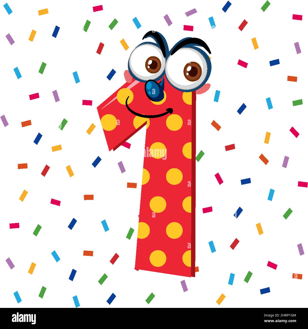 Number cartoon on white background illustration Stock Vector Image ...