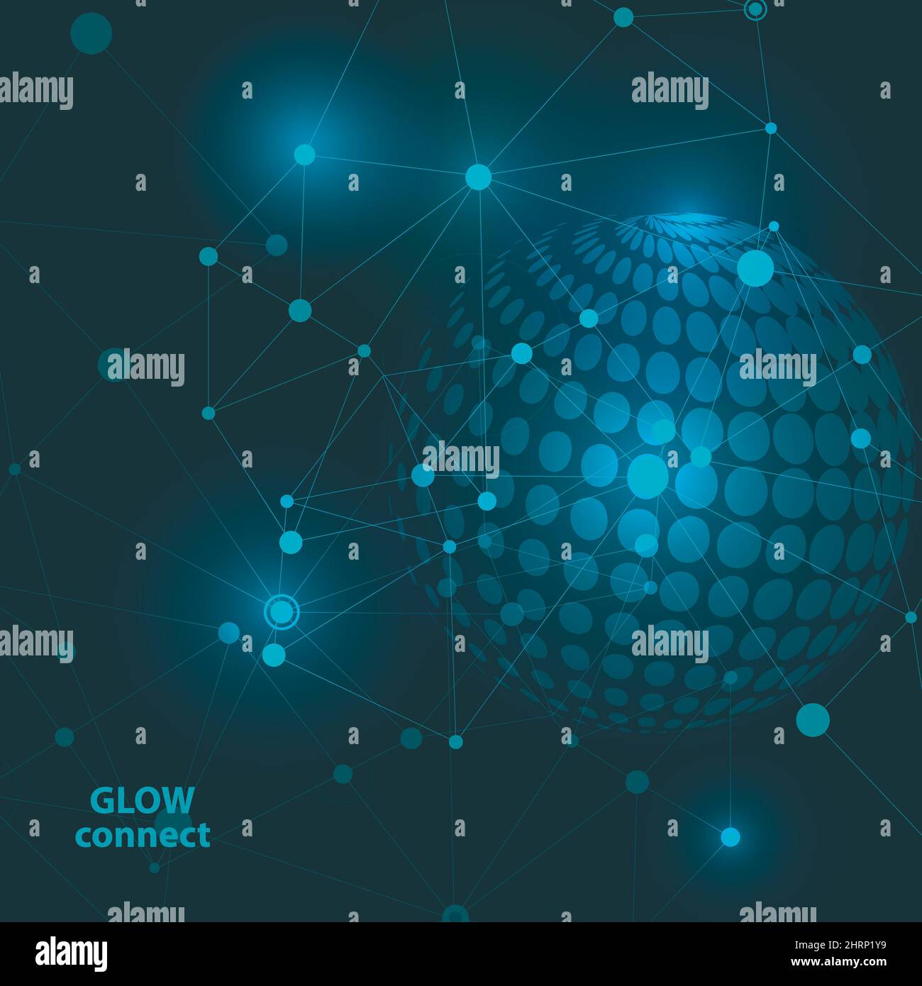 Vector illustration molecules, network and connection Stock Vector ...