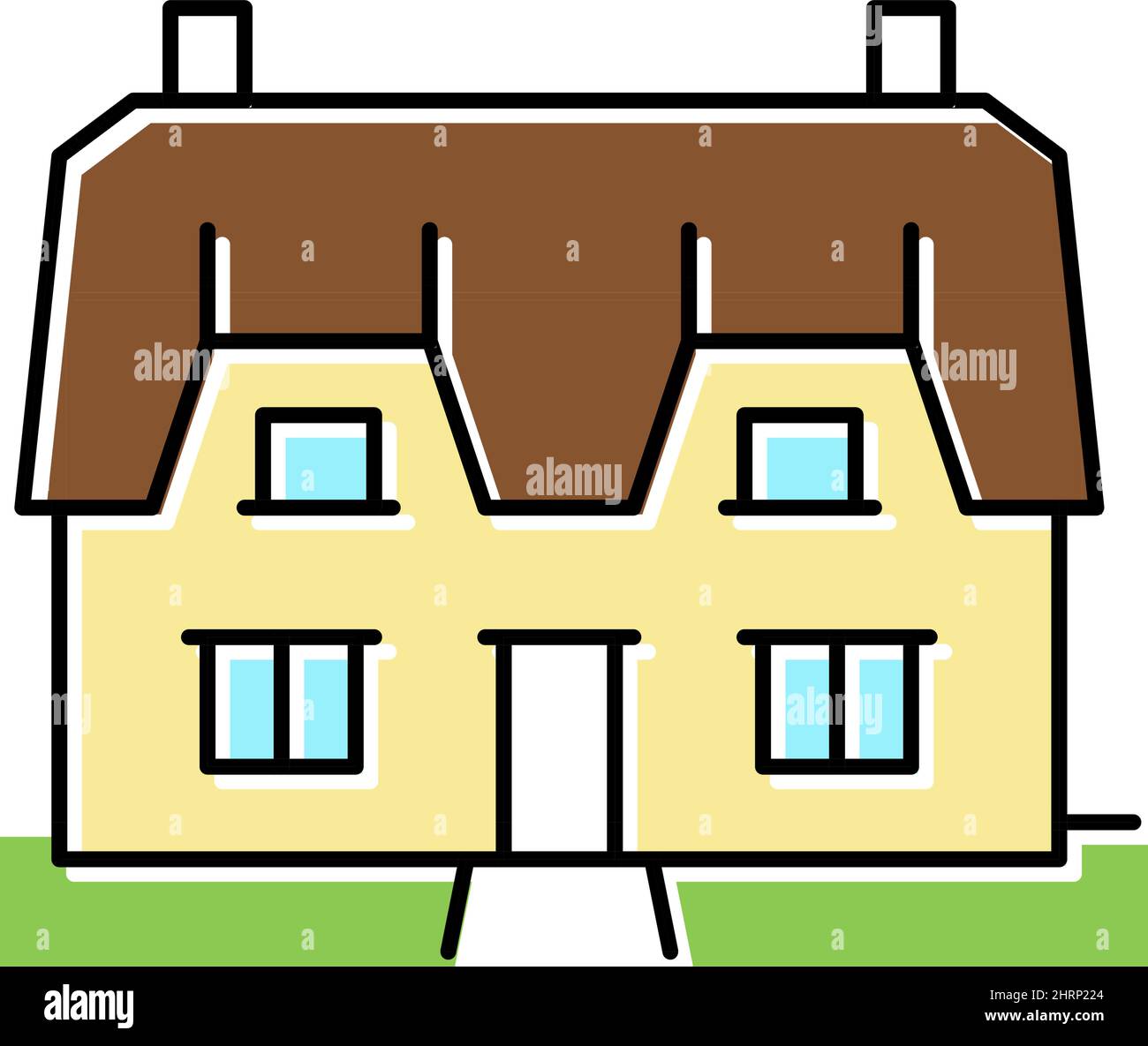 cottage house color icon vector illustration Stock Vector Image & Art ...