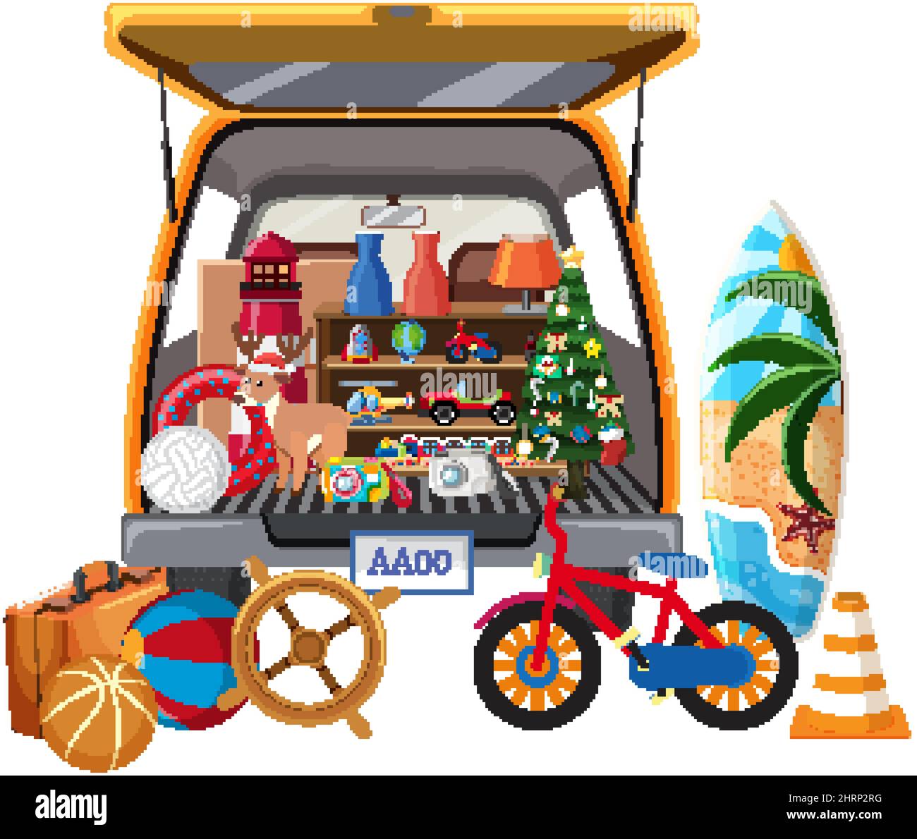 Object for sale at the car boot illustration Stock Vector Image & Art ...