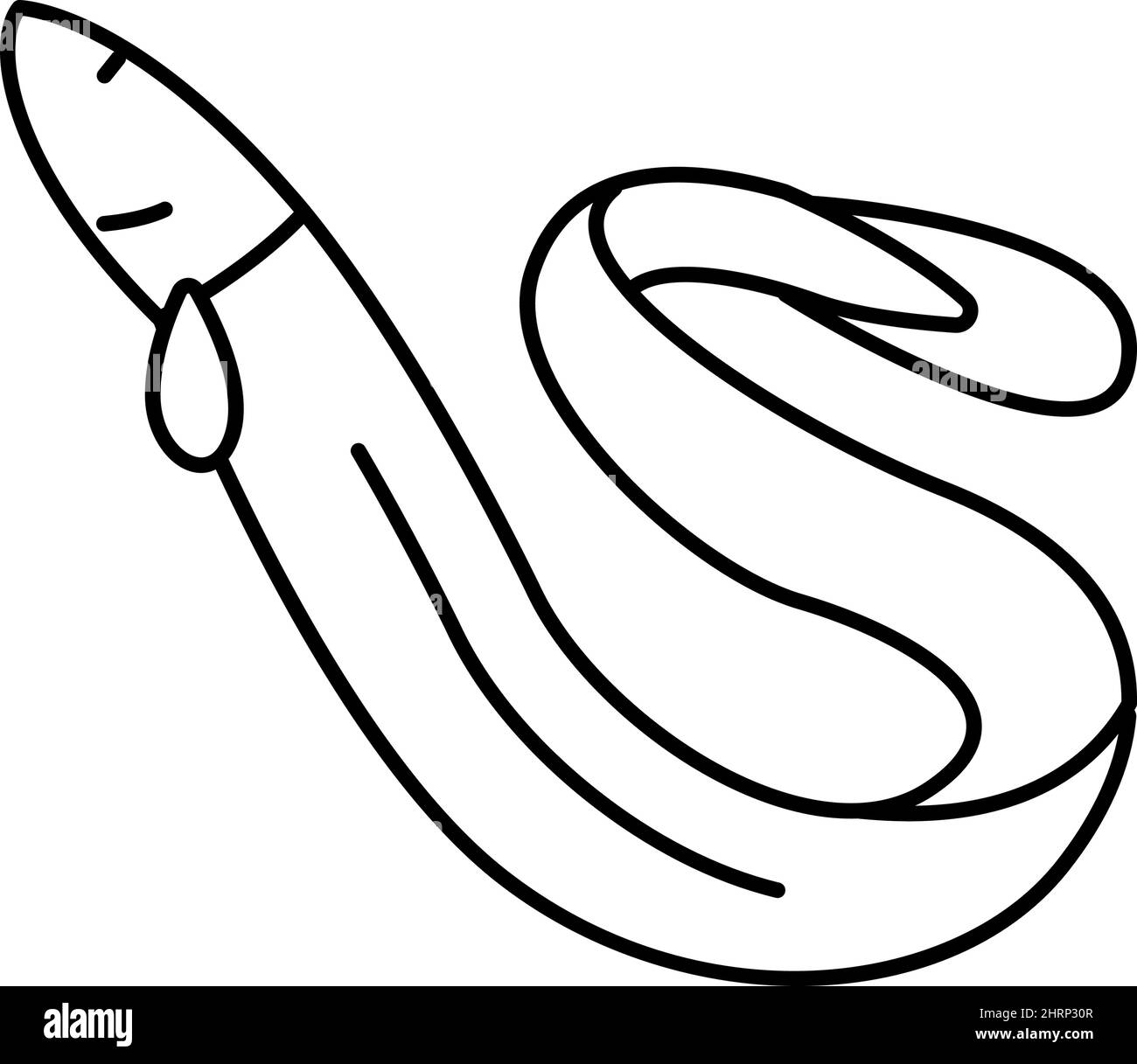 eel seafood line icon vector illustration Stock Vector Image & Art - Alamy