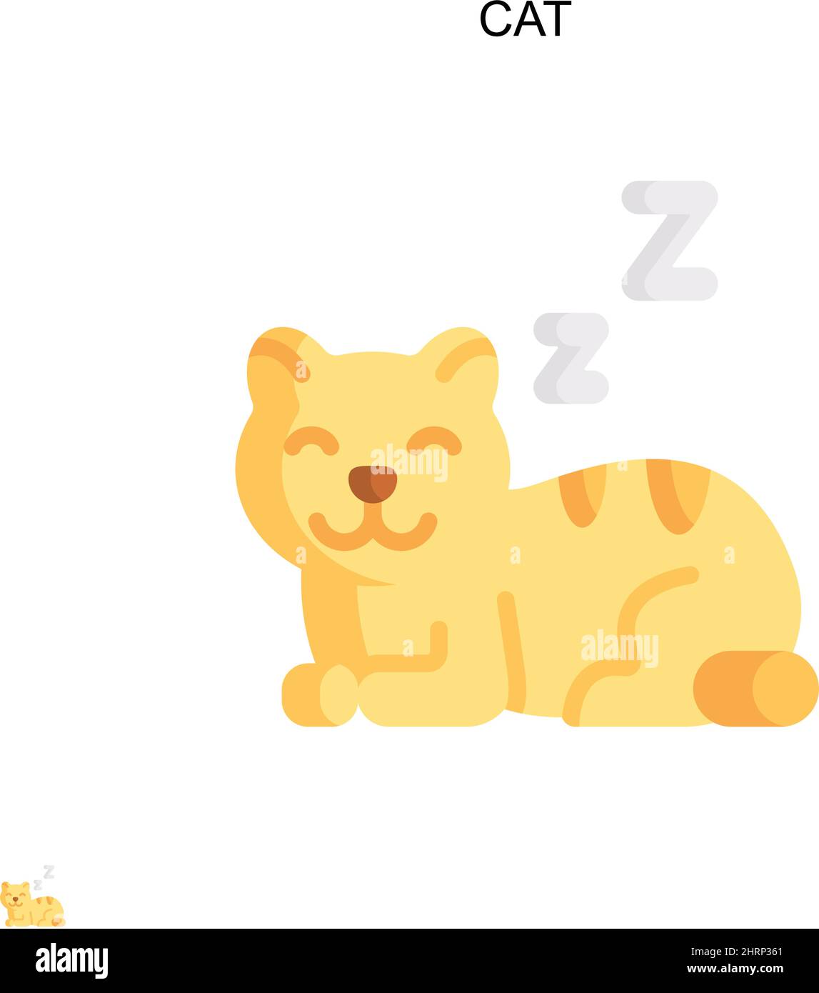 Cat Simple vector icon. Illustration symbol design template for web ...