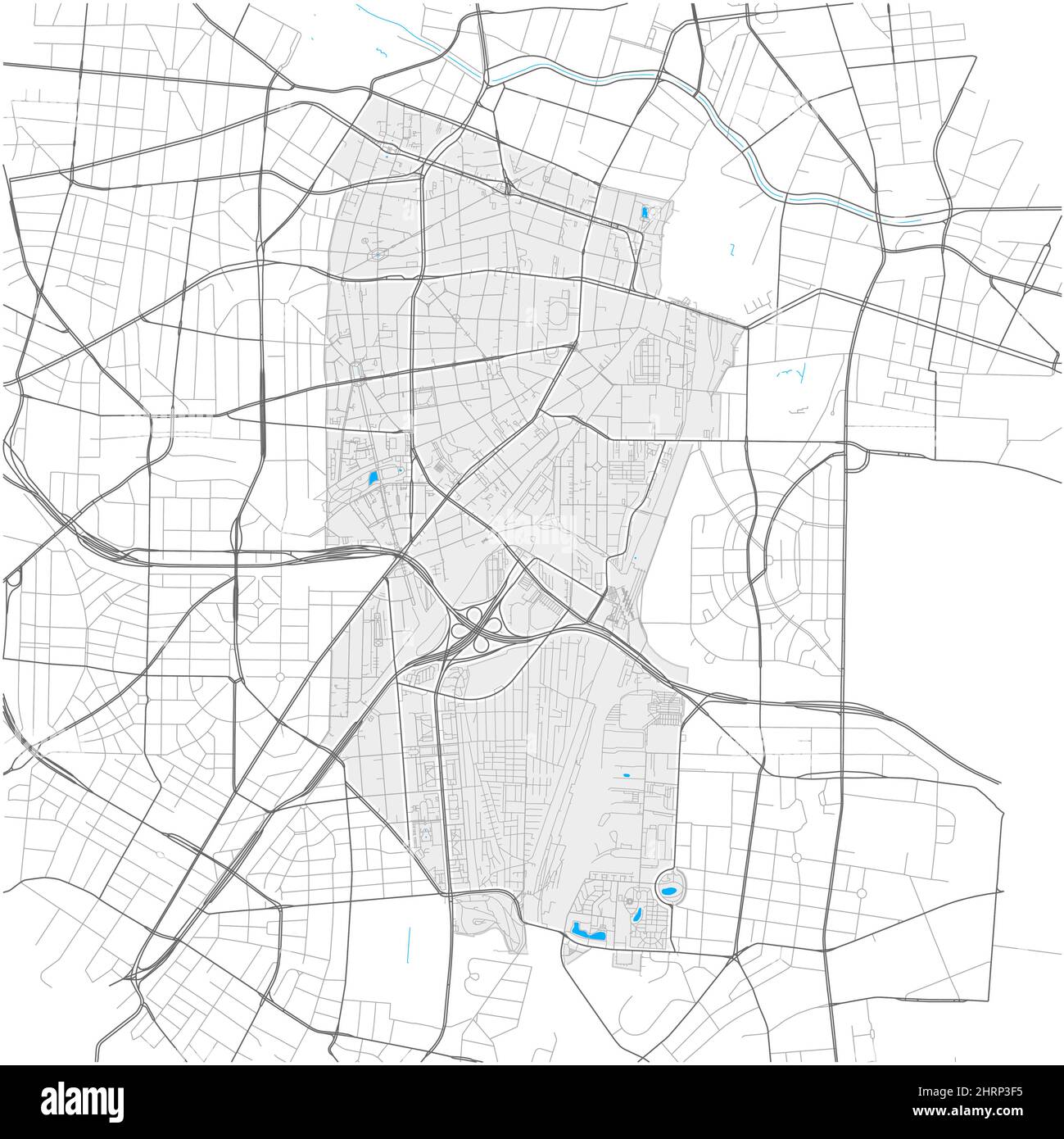 Schöneberg, Berlin, DEUTSCHLAND, high detail vector map with city ...