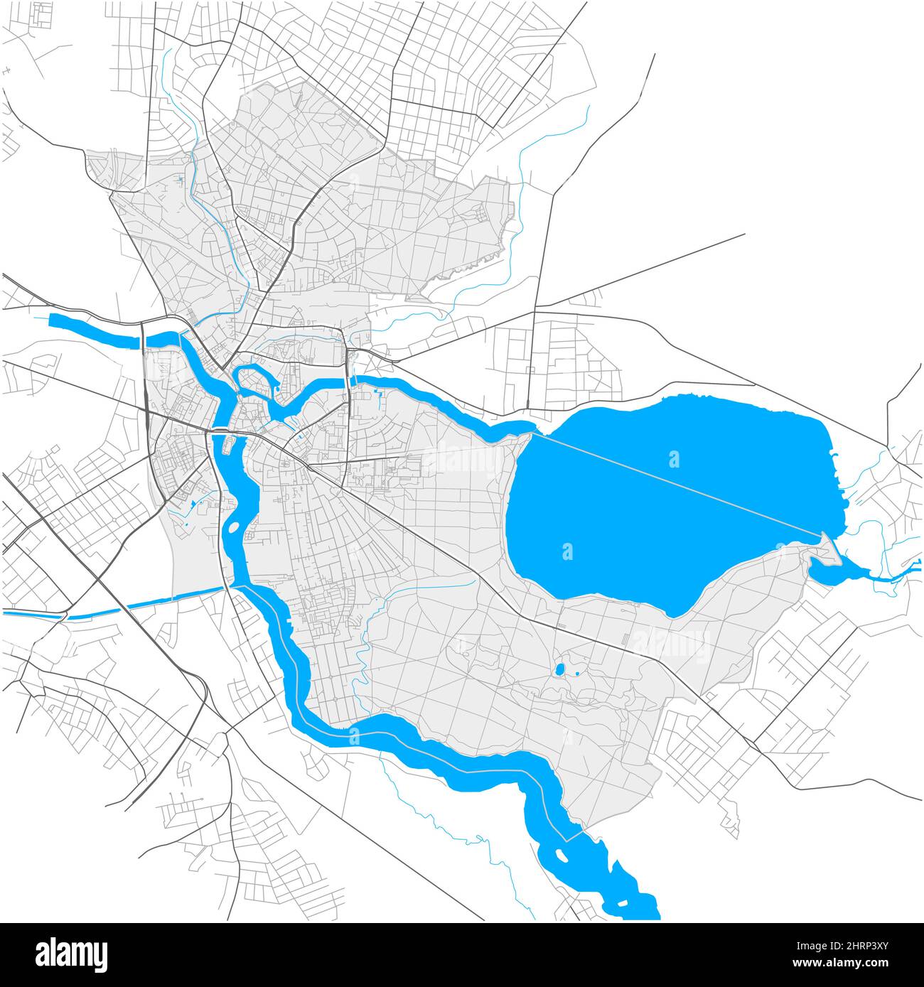 Köpenick, Berlin, DEUTSCHLAND, high detail vector map with city ...