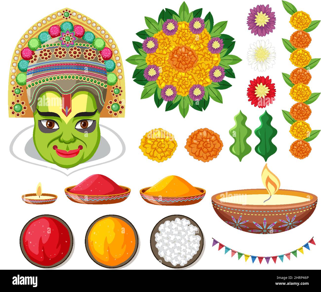 Indian god and offering elements illustration Stock Vector Image & Art ...
