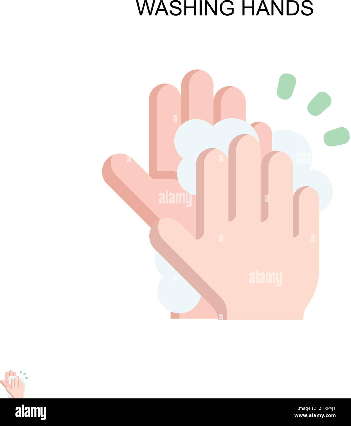 Washing hands Simple vector icon. Illustration symbol design template ...