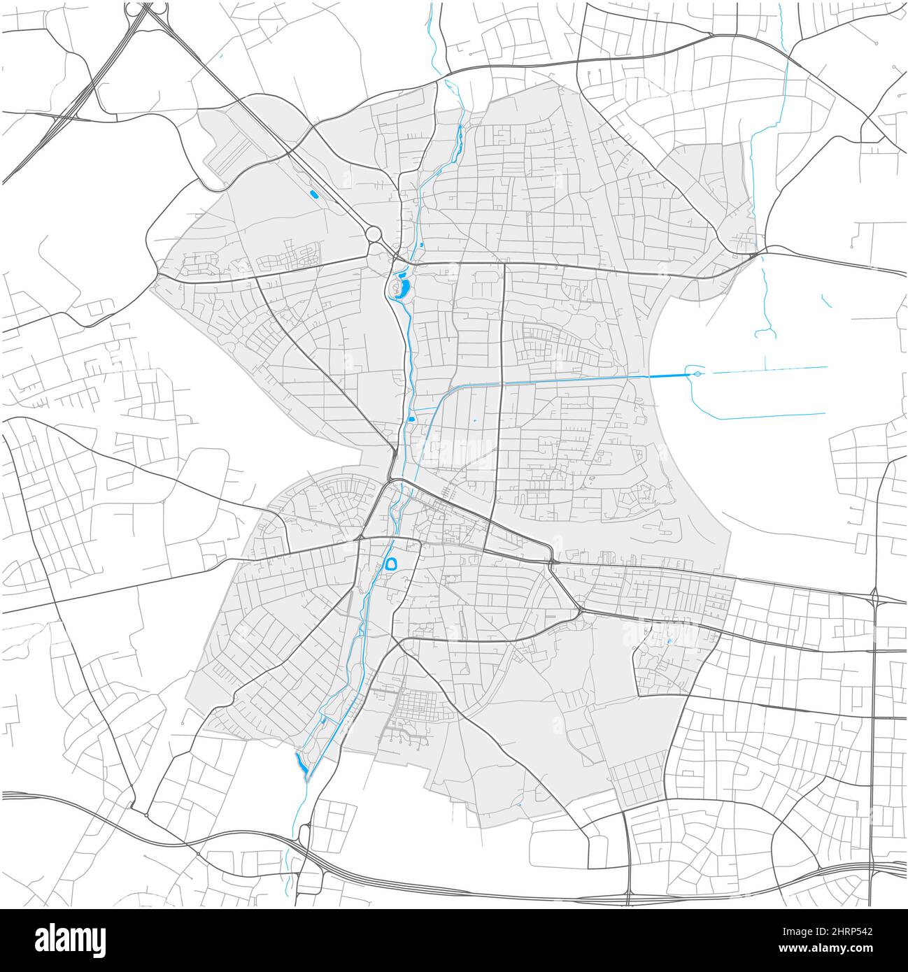 Pasing-Obermenzing, München, DEUTSCHLAND, high detail vector map with ...