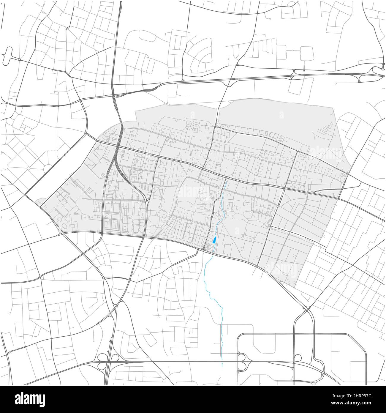 Berg am Laim, München, DEUTSCHLAND, high detail vector map with city ...