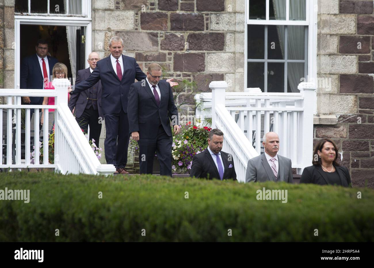 Deputy Premier Siobahn Coady leads her fellow cabinet ministers, right ...