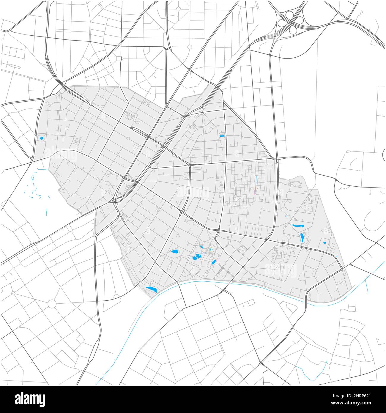 Steglitz, Berlin, DEUTSCHLAND, high detail vector map with city ...