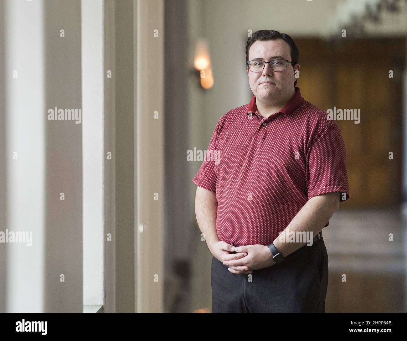 Seminarian Francis Leroux poses at Montreal's Grand Semanaire in ...