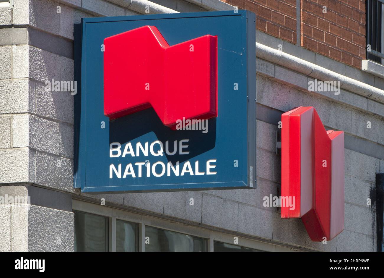 A National Bank sign is seen Monday, May 30, 2016 in Montreal. THE ...