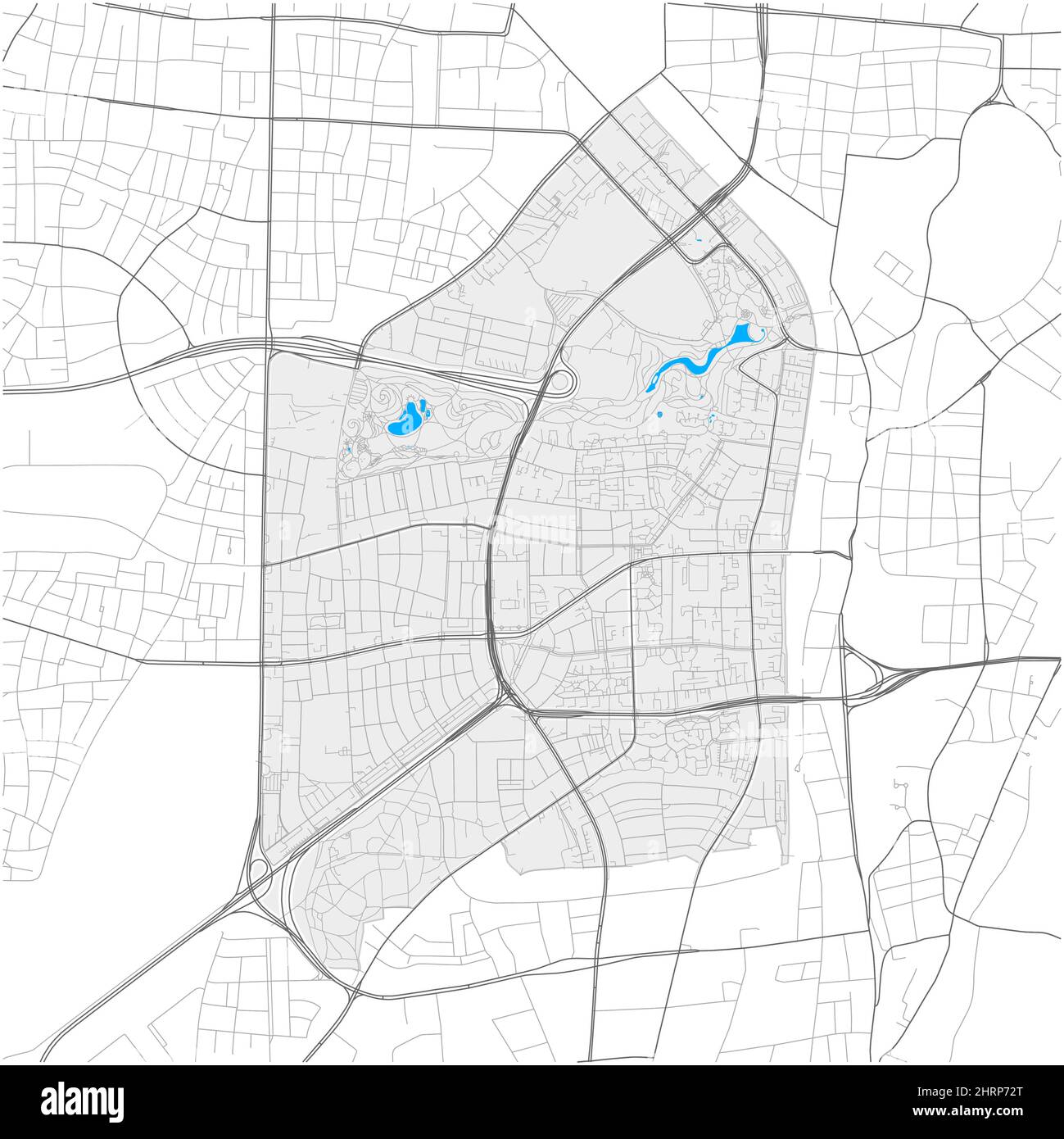 Sendling-Westpark, München, DEUTSCHLAND, high detail vector map with ...