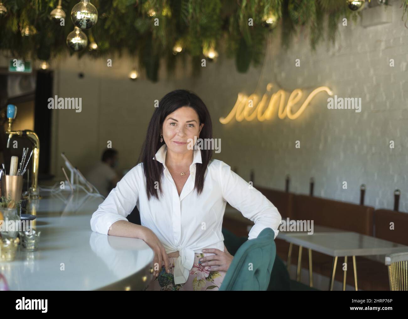Nicki Laborie, the owner of Reyna, poses for a photograph at the ...