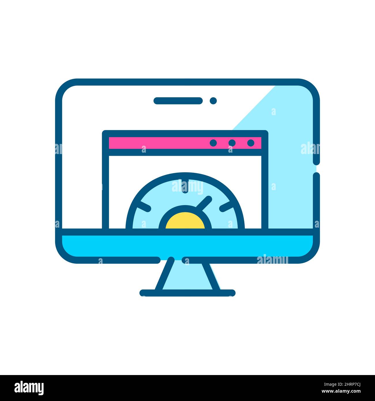 Website traffic and speed. Pixel perfect, editable stroke color icon ...