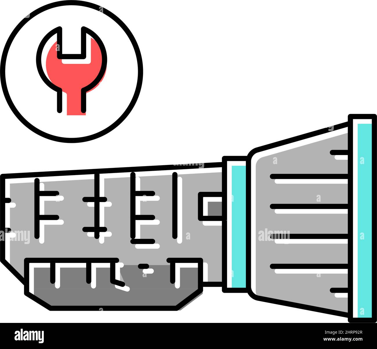 gearbox repair color icon vector isolated illustration Stock Vector ...