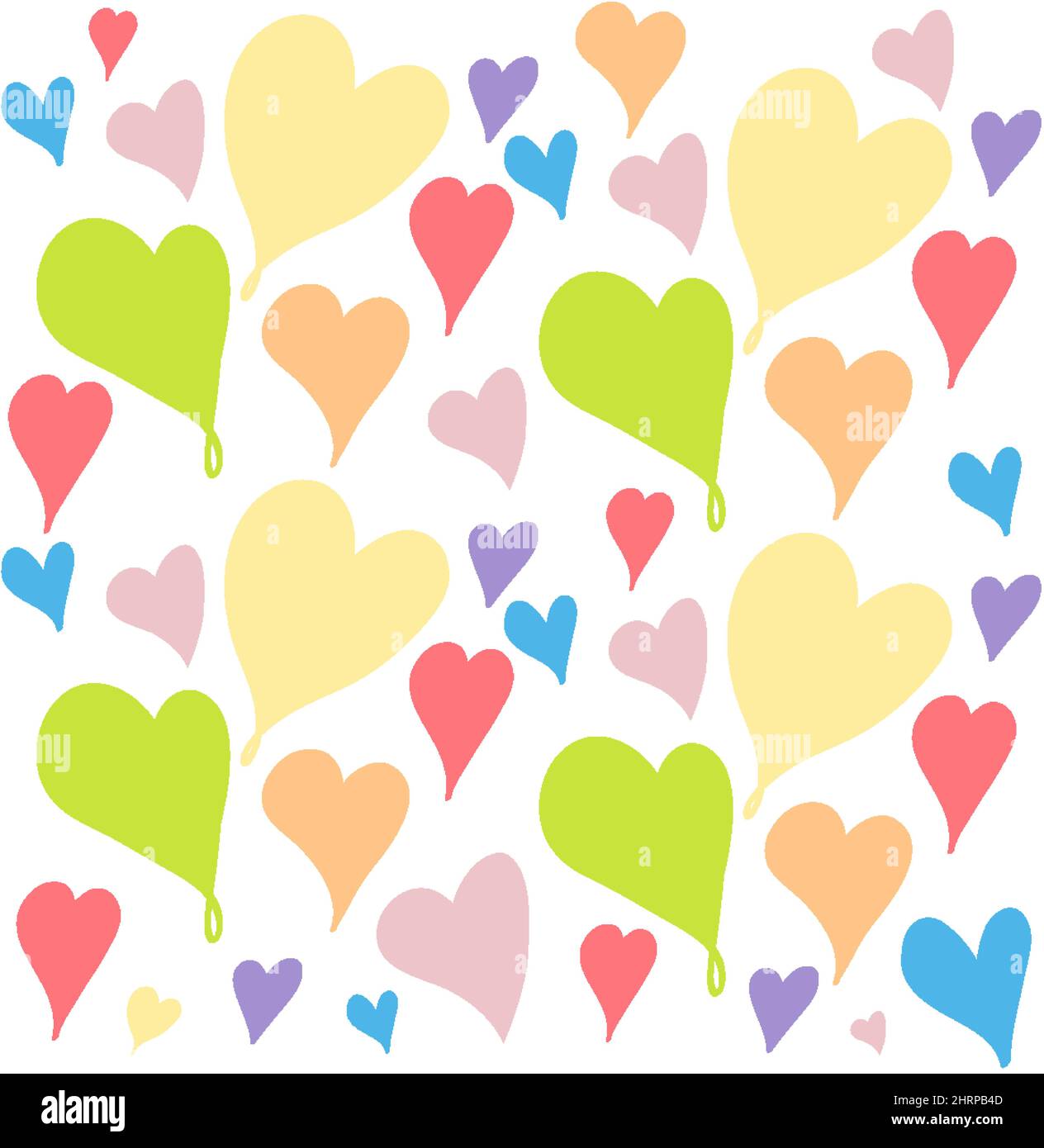 Colourful heart seamless pattern illustration Stock Vector Image & Art ...