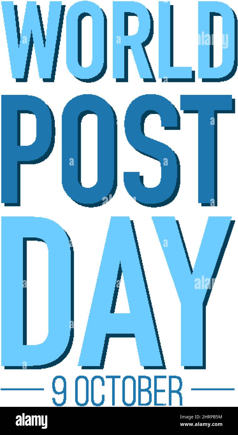 World Post Day on 9 October banner illustration Stock Vector Image ...