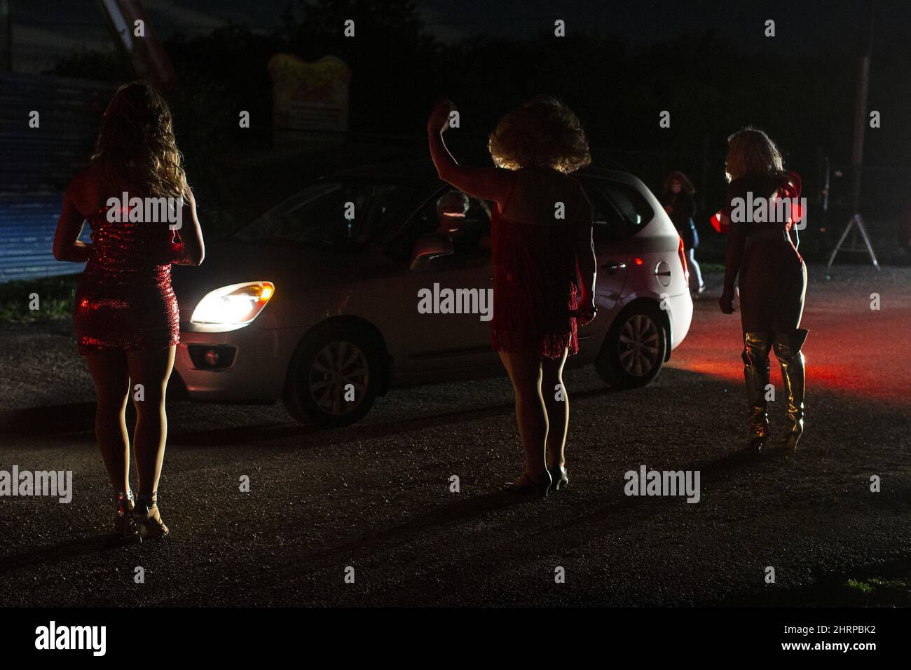 Drag Queens Jezebel Bardot (left) Miss Conception (centre) and Sofonda ...