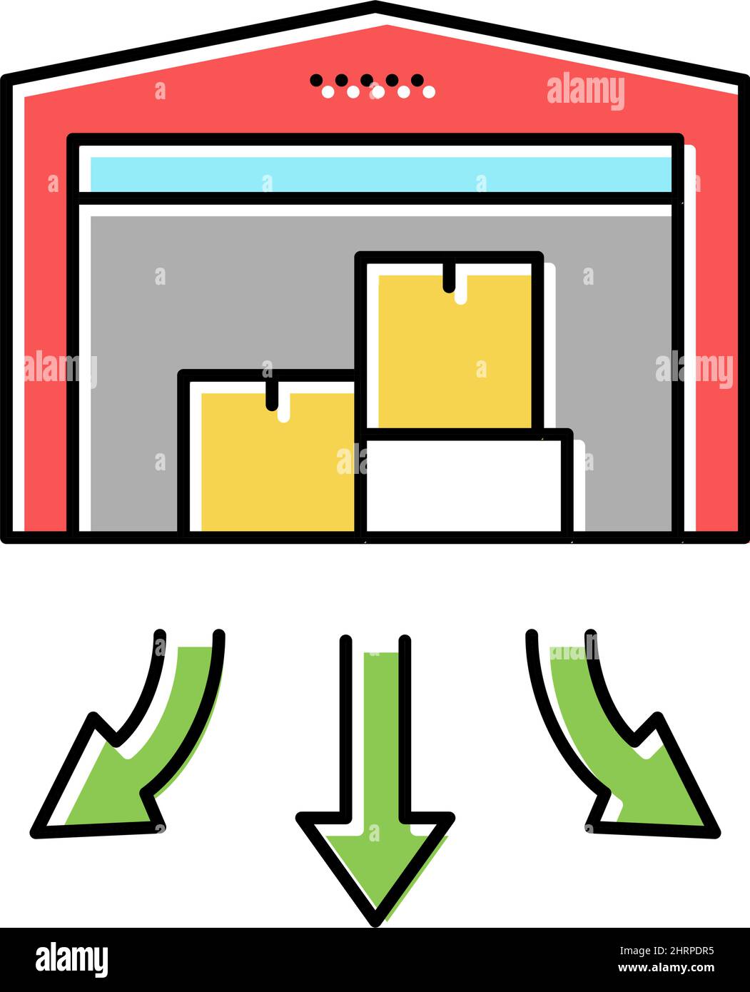 warehouse building color icon vector illustration Stock Vector Image ...