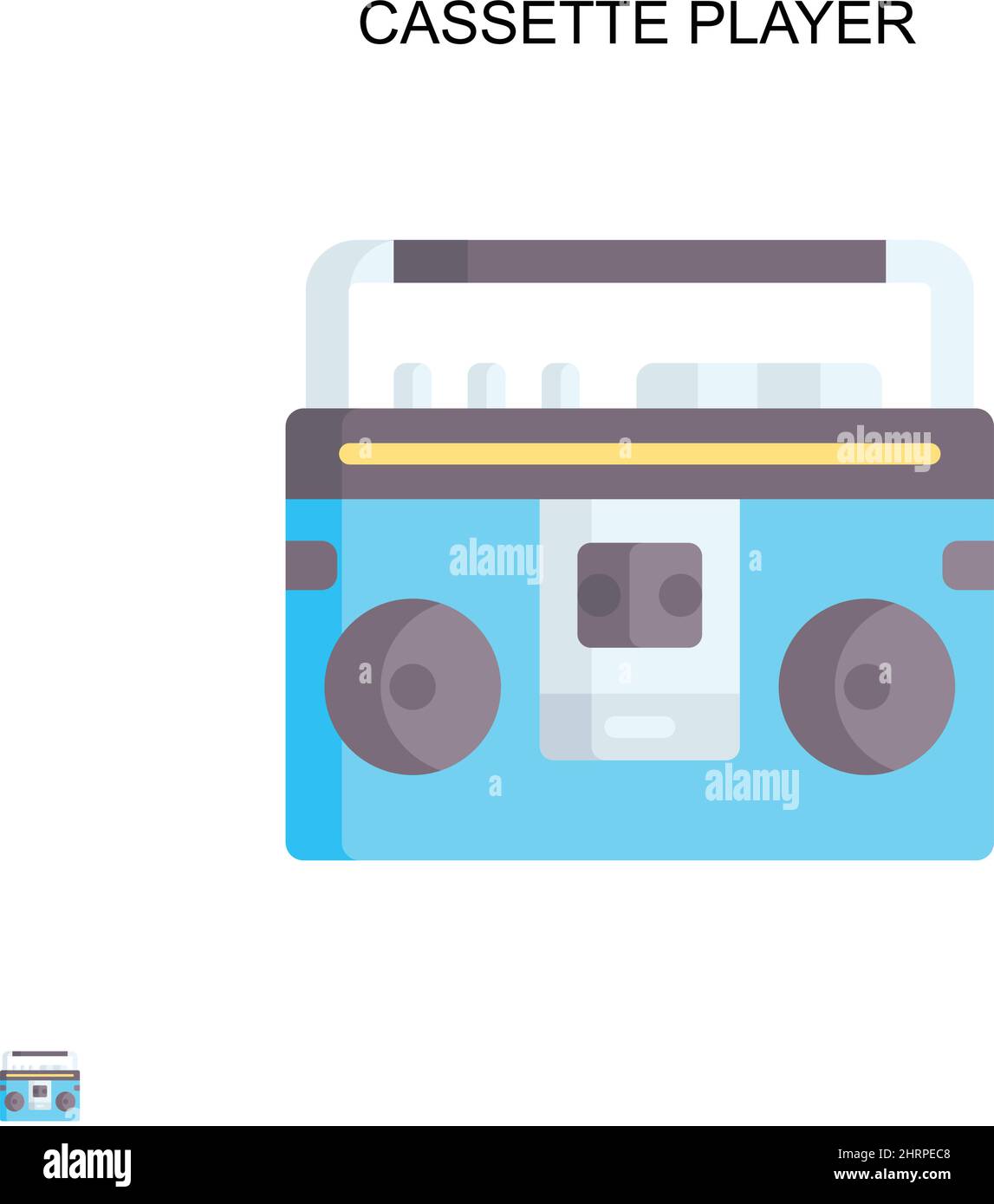 Portable radio cassette player Stock Vector Images - Alamy