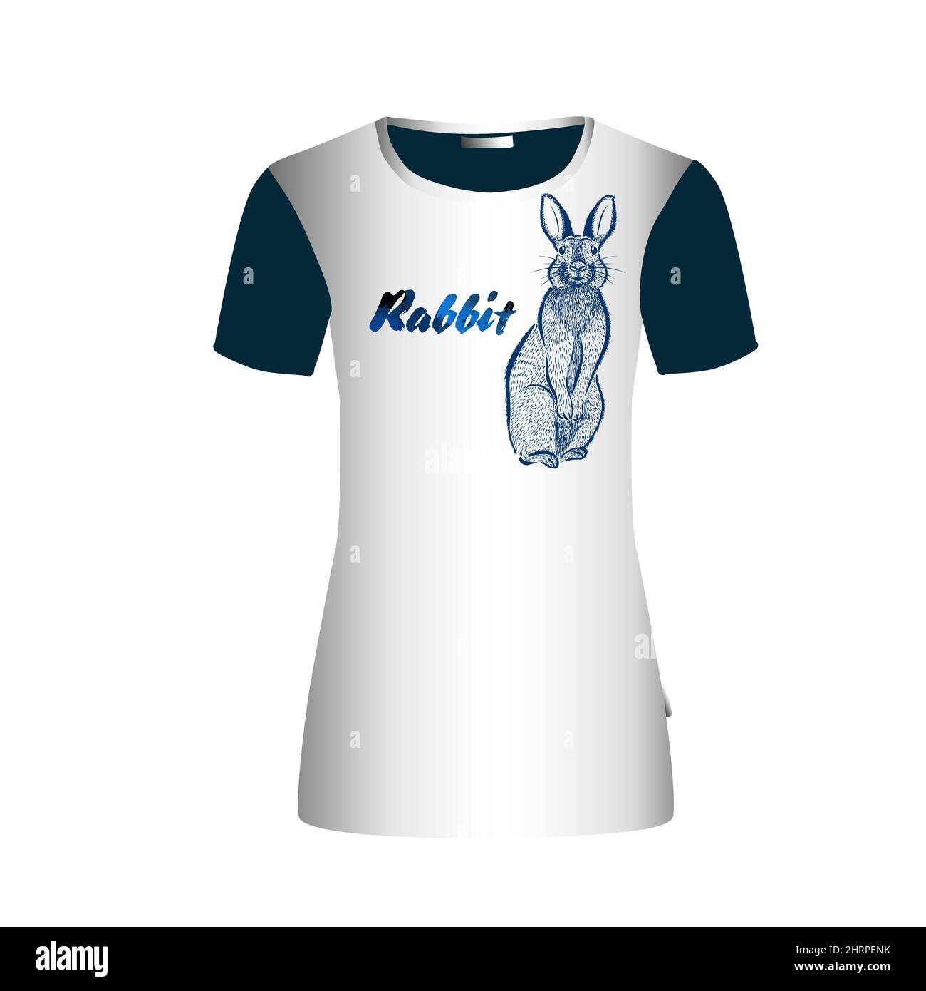 Rabbit print on a T-shirt. Vector illustration Stock Vector Image & Art ...