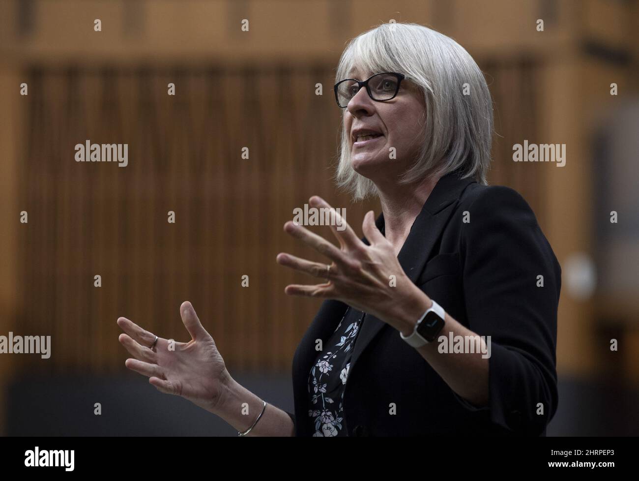 Minister of Health Patty Hajdu responds to a question during Question ...