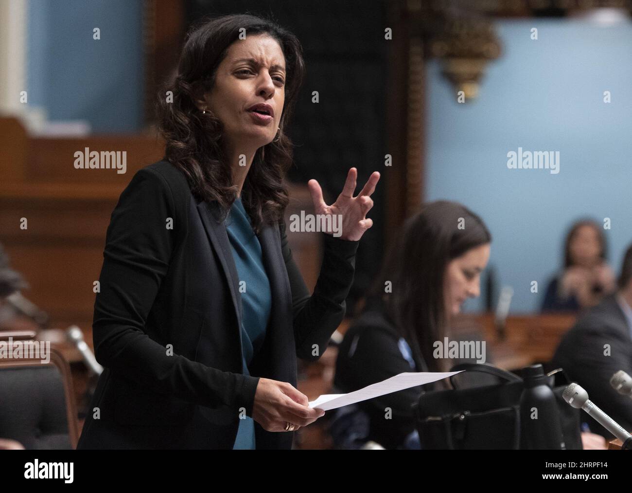 Quebec Liberal Leader Dominique Anglade questions the government on ...